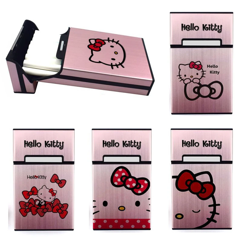 Kawaii-Hellokittys-Criativo-Cigarro-Case-Pacote-de-20-Liga-De-Alum-nio ...