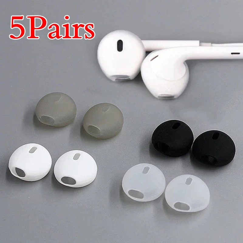 1-2-5Pairs-Anti-Slip-Silicone-Earbuds-Cover-Universal-Wired-Wireless ...