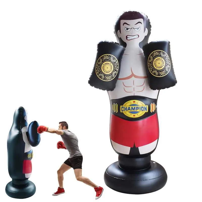 Saco de boxeo inflable para adultos y niños, columnas de objetivo de ...