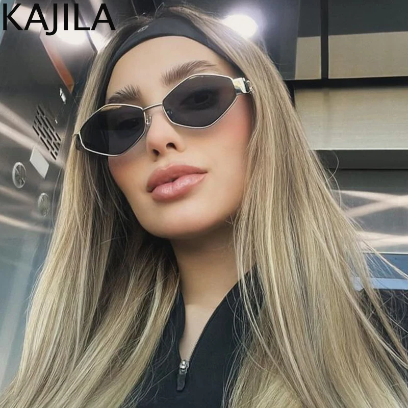 Gafas-de-sol-hexagonales-Punk-para-mujer-lentes-de-sol-doradas-de-marca ...