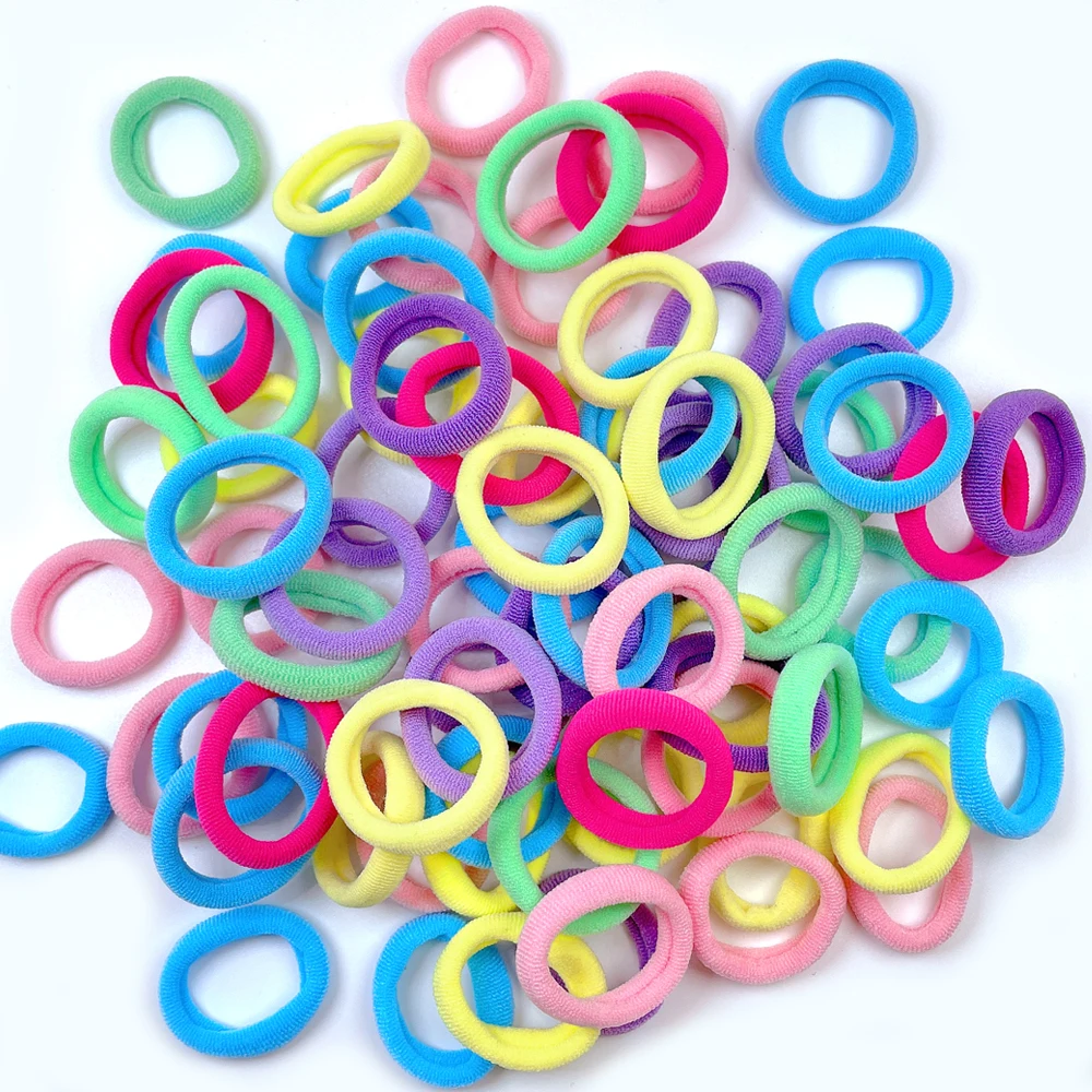 50/100Pcs Hair Bands for Children Candy Colourful Girls Hair ...