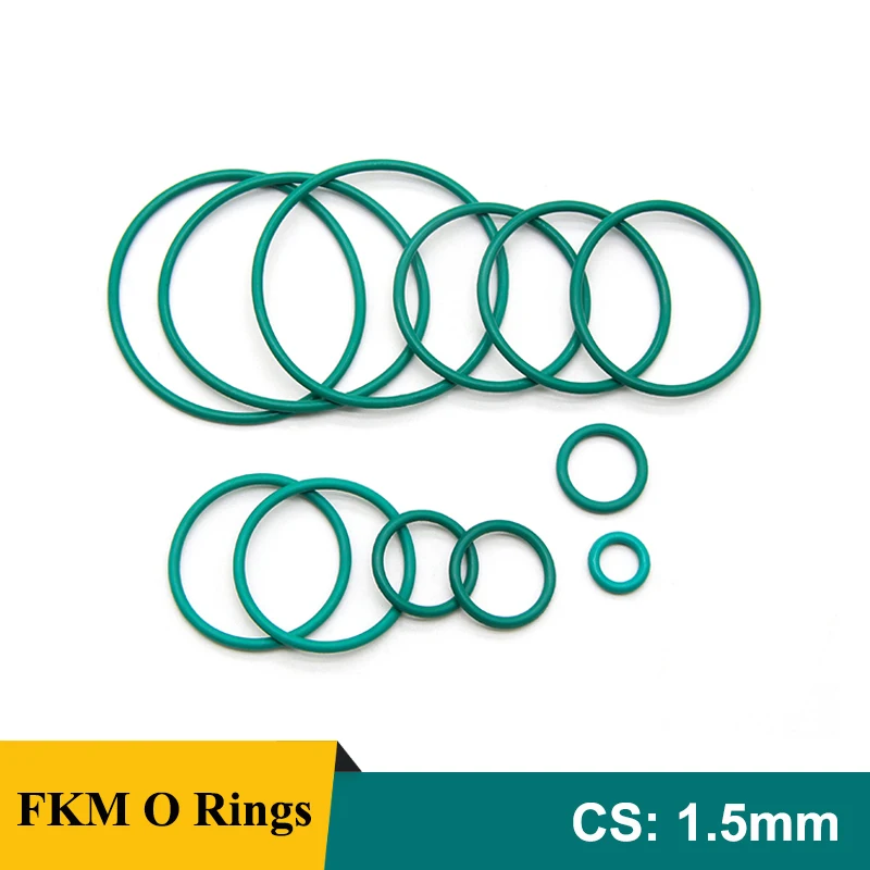 10-50pcs-FKM-O-Ring-Sealing-Gasket-CS-1-5mm-OD-5-50mm-Insulation-Oil ...