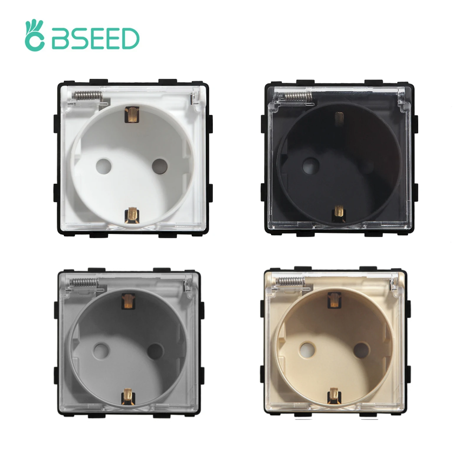 BSEED EU standard Function Key Cover Socket DIY Parts Golden Plastic ...