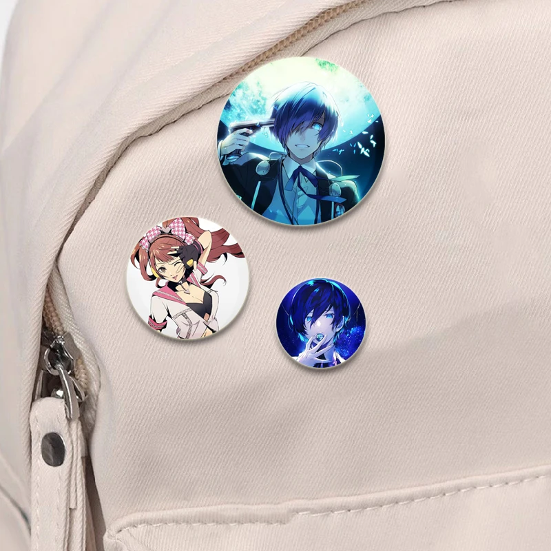 Male Protagonist,Mitsuru Kirijo,Chidori Yoshino Video Game Figure Badge ...