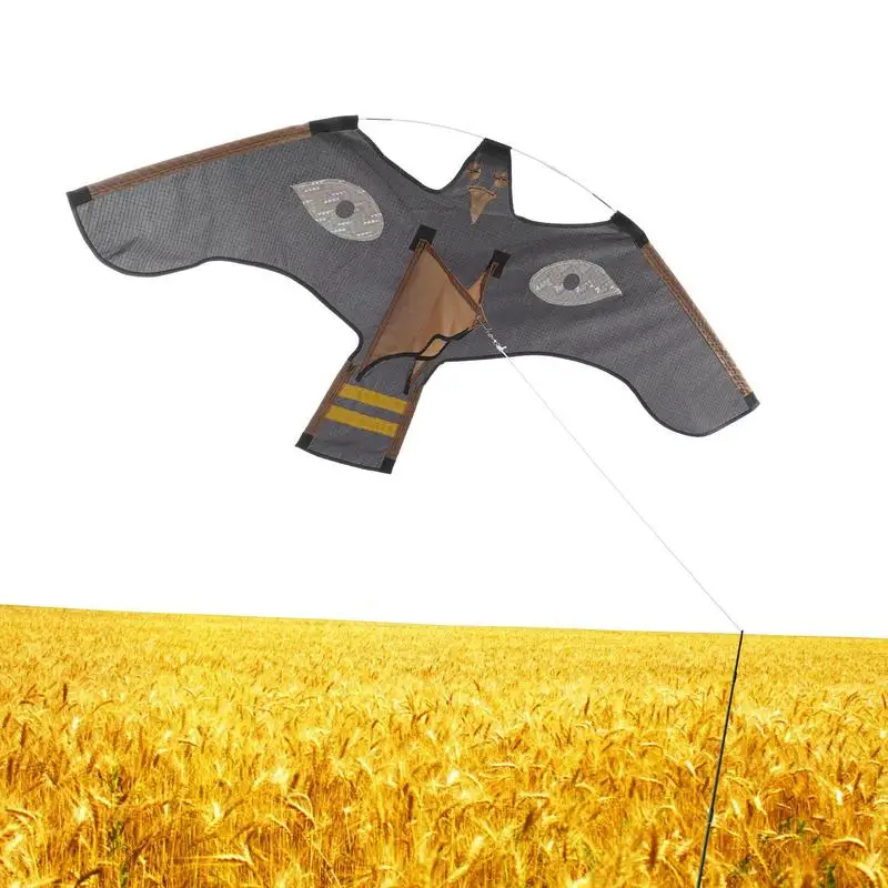 Outdoor-Bird-Scarer-Flying-Kite-With-Feather-Reflective-Hawks-Kite ...
