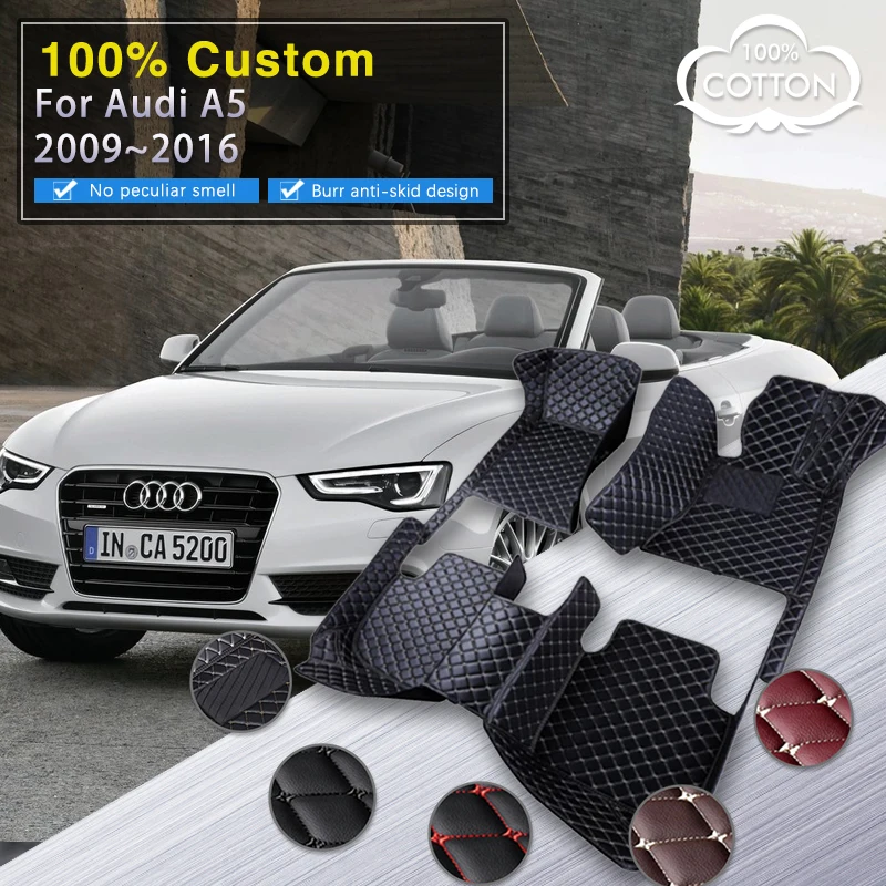 Car-Mats-For-Audi-A5-8F-2009-2016-Luxury-Leather-Floor-Mat-Durable ...
