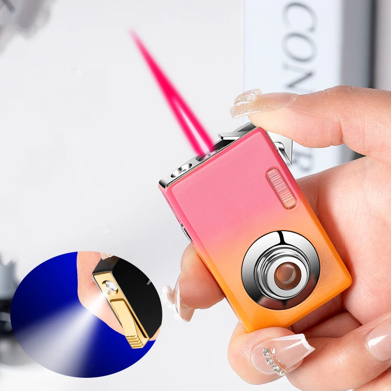 Creative-Camera-Shape-Lighter-Metal-Windproof-LED-Lighting-Visible ...