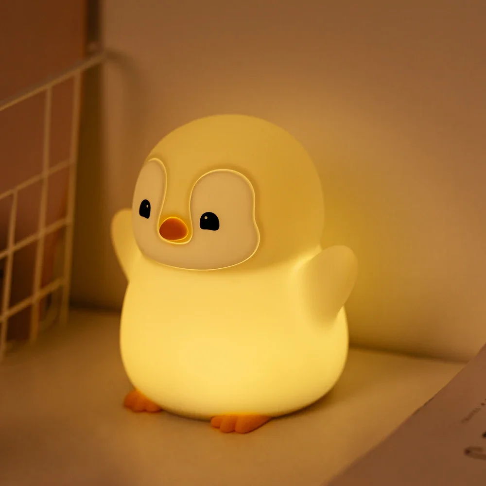 1 Novelty Penguin Nursery Night Light For Kids Room Rechargeable ...