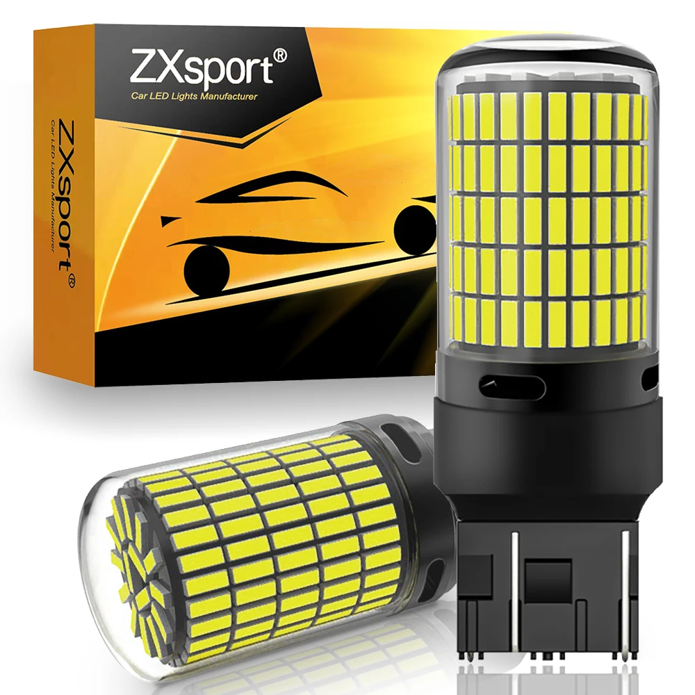 2Pcs T20 W21W LED Canbus W21/5W 7440 7443 580 Leds Bulb for Car Daytime ...