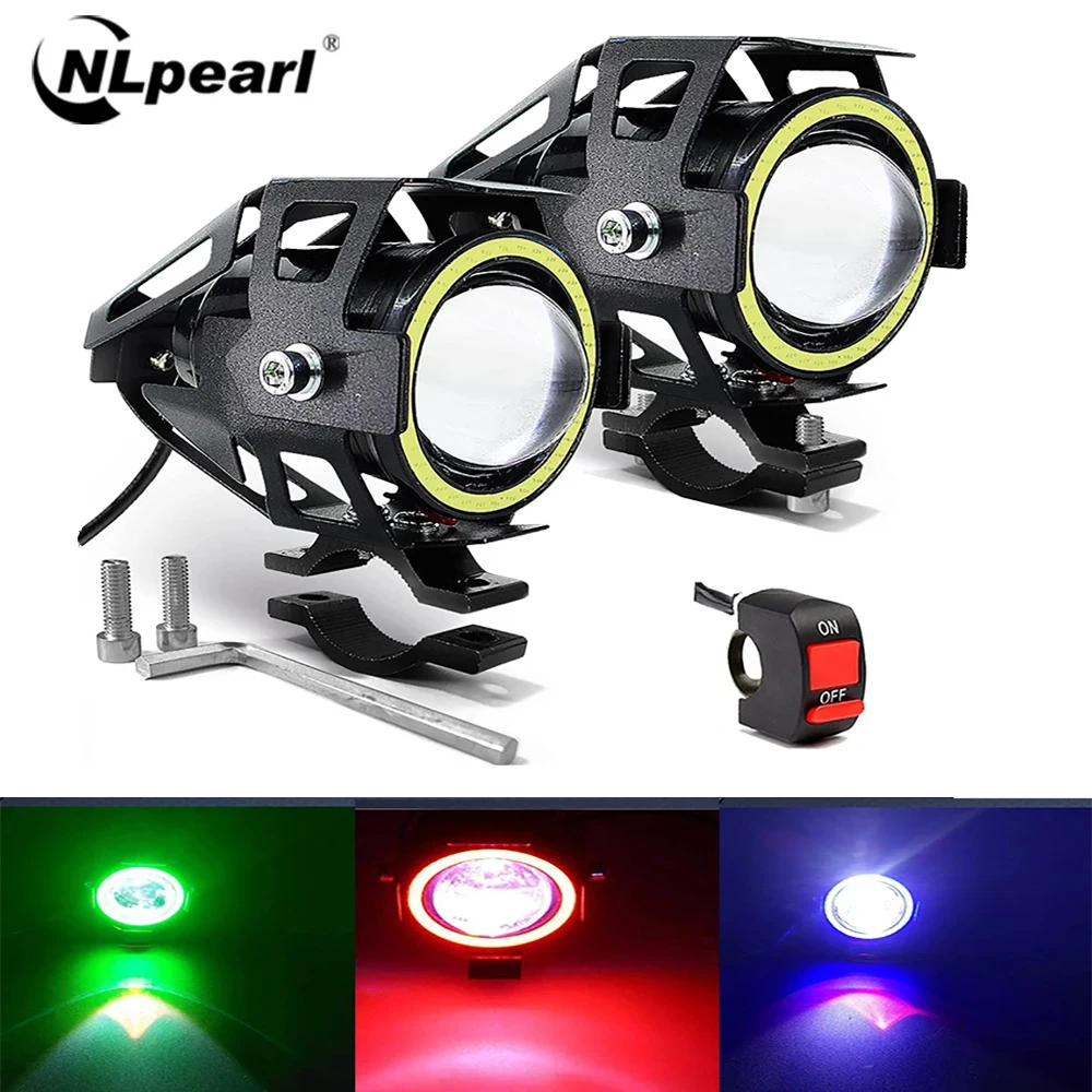 Motorcycle-Headlight-Fog-Lights-Super-Bright-Abgle-Eyes-Additional ...