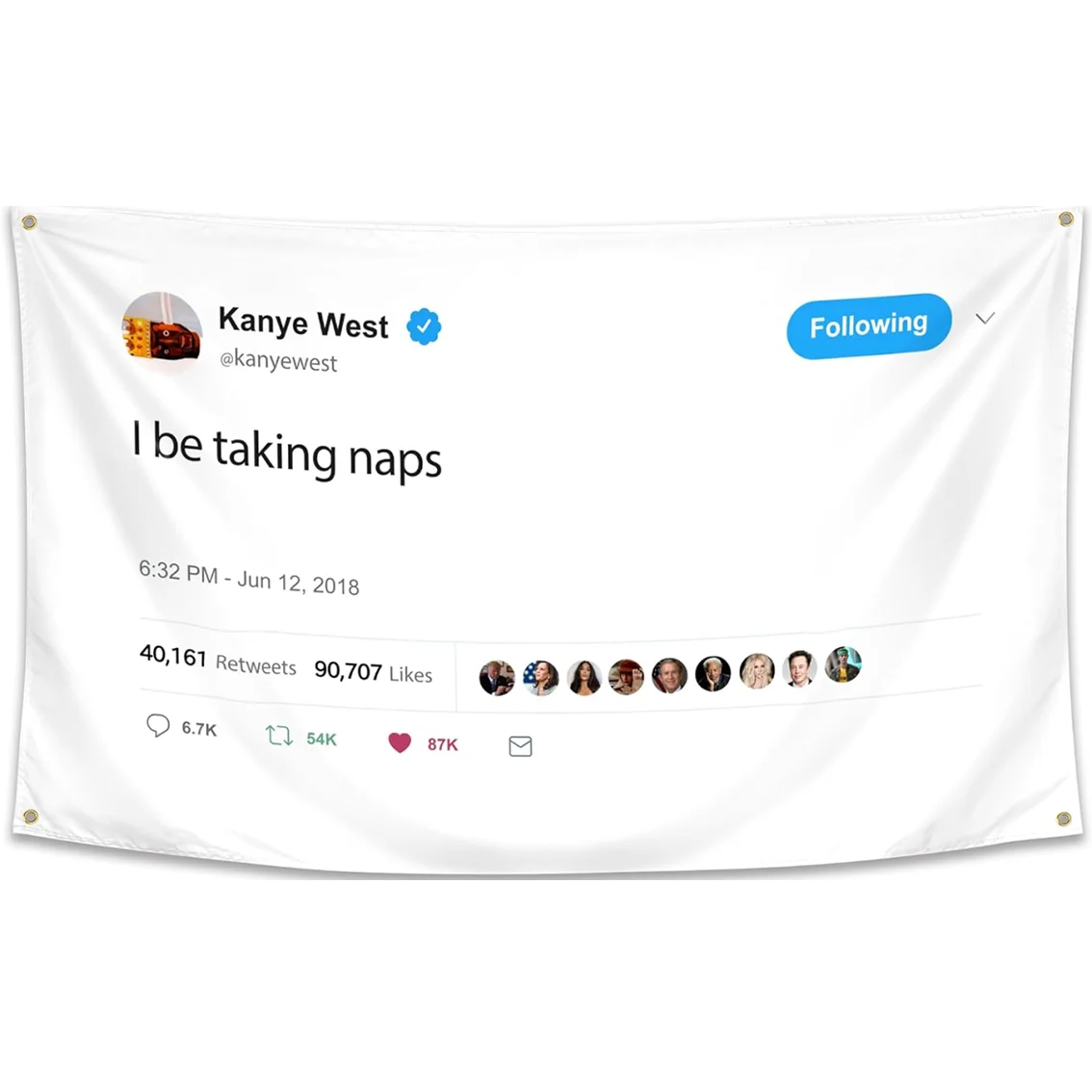 Kanye-Flag-I-Be-Taking-Naps-Tapestry-3x5-Feet-Poster-Funny-Banner-For ...