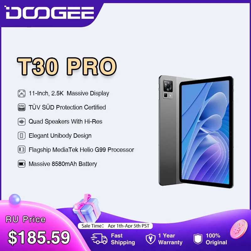 DOOGEE-T30-Pro-Tablet-Helio-G99-11-2-5K-Display-Certificado-Tik-8GB ...