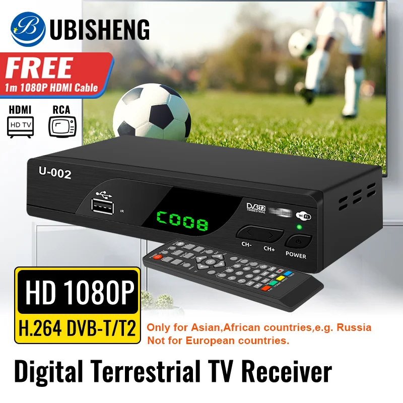 UBISHENG-H-264-DVBT2-Digital-Terrestrial-TV-Receiver-1080P-T2-Digital ...