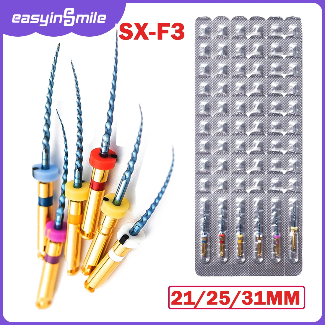 1 or 10 Pks Easyinsmile Dental Endo X3-Pro Large Taper Files Rotary ...