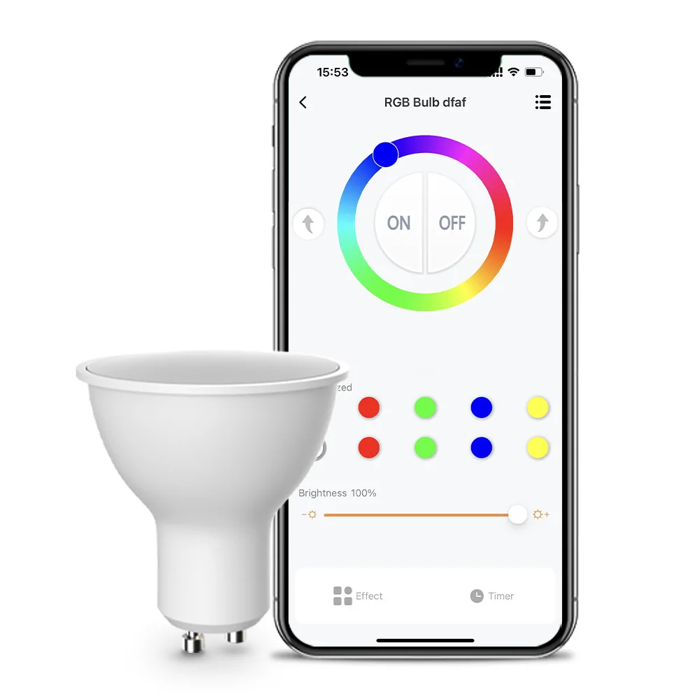 BroadLink Dimmable RGB Smart GU10 Light Bulb 2700 6500K Spot Light Bulb ...