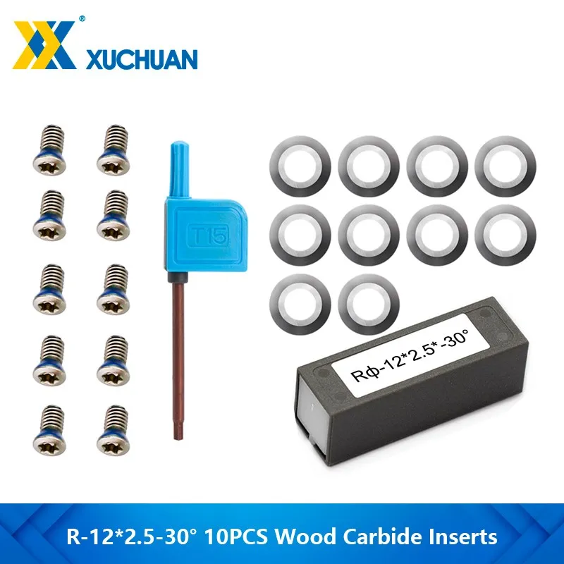 Carbide-Inserts-Cutters-10pcs-12X2-5mm-30-Degrees-for-Wood-Lathe ...