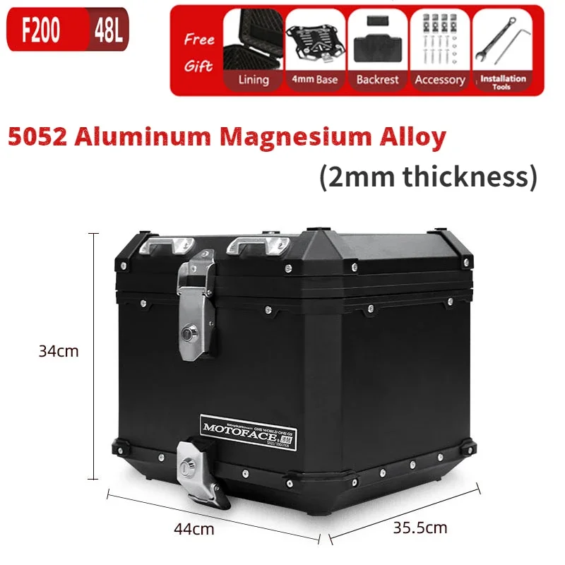 48L-Motoface-Series-Motorcycle-Helmet-Box-Top-Tail-Rear-Luggage-Storage ...