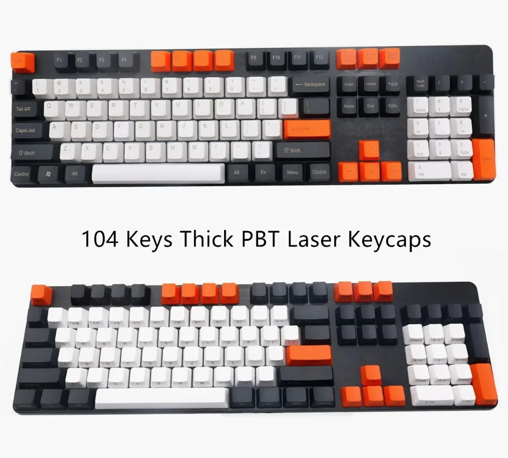 104-Keys-Thick-PBT-Carbon-Edition-Laser-Keycap-Keycaps-Set-Top-Printed ...