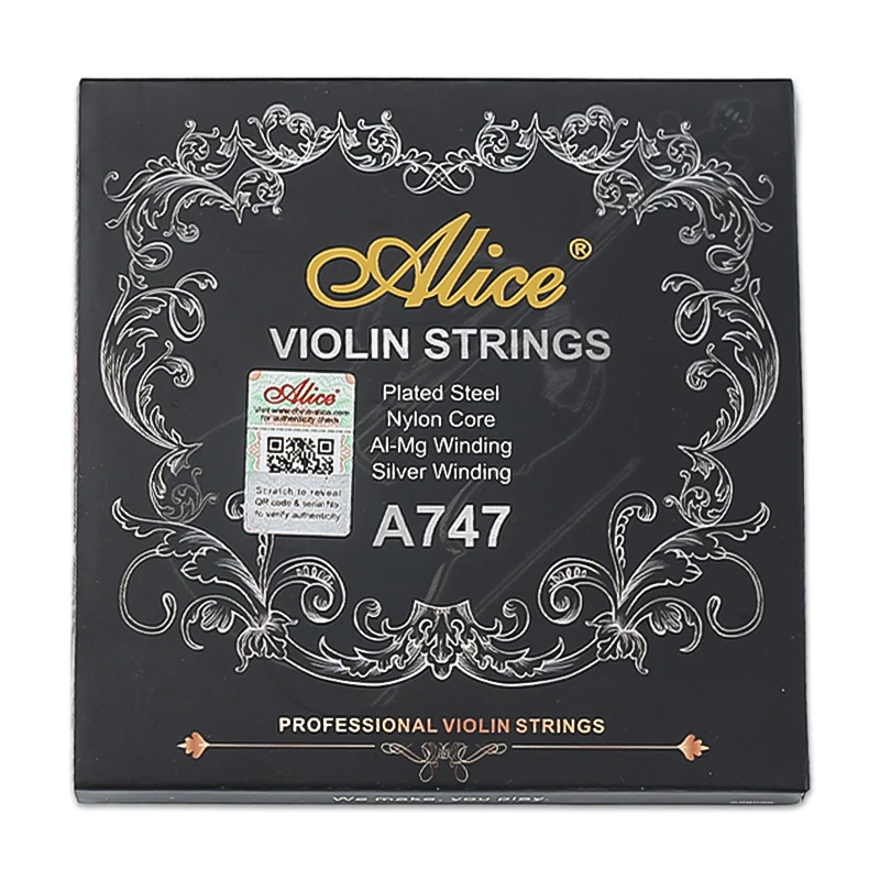 5 Pcs/set Alice A747 Violin Strings Nylon 1st-4th 1 Set E A D G For 1/8 ...