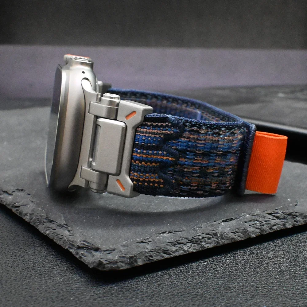 Trail-Loop-Nylon-Strap-para-Apple-Watch-Pulseira-Desportiva-Masculina ...