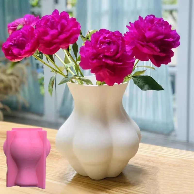 DIY-Irregular-human-body-shape-vase-resin-silicone-mold-Goddess-human ...