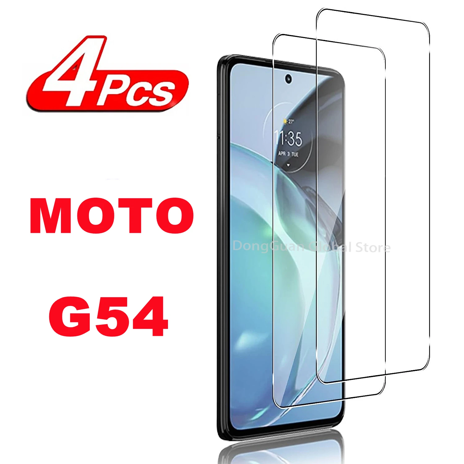 2/4Pcs Tempered Glass For MOTOROLA MOTO G54 Screen Protector Glass Film
