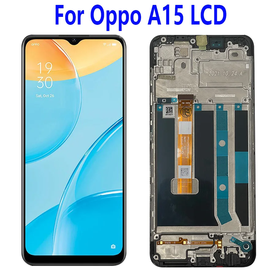 6.52 ''orijinal Oppo A15 LCD ekran dokunmatik ekranlı sayısallaştırıcı ...