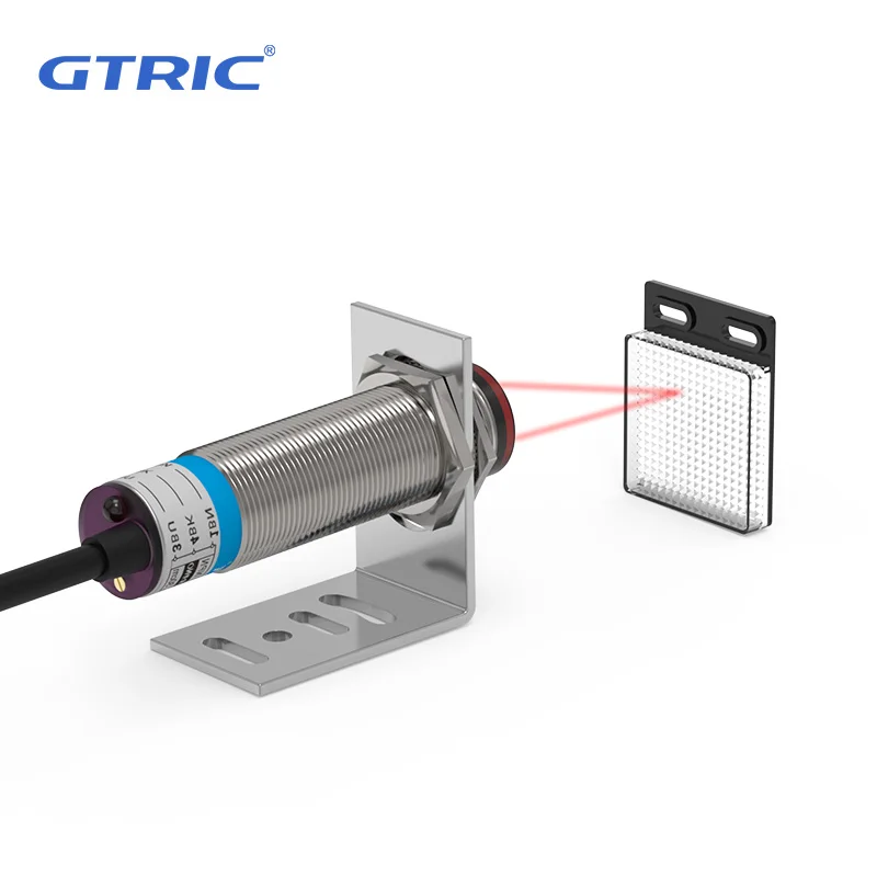 GTRIC-Laser-Photoelectric-Sensor-Retro-reflective-M18-Series-10-30V-NPN ...