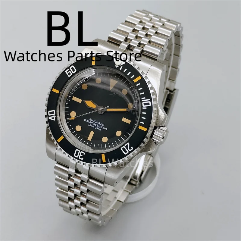 BLIGER 40MM Vintage Men's Watch Stainless Steel Roated Bezel Domed ...