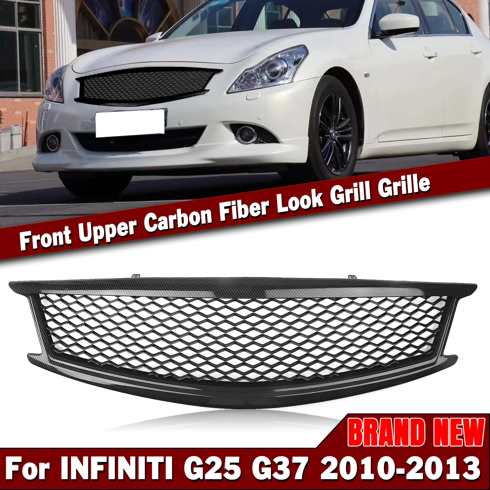 For-Infiniti-G25-G37-Sedan-4-Door-2010-2011-2012-2013-Front-Grille ...