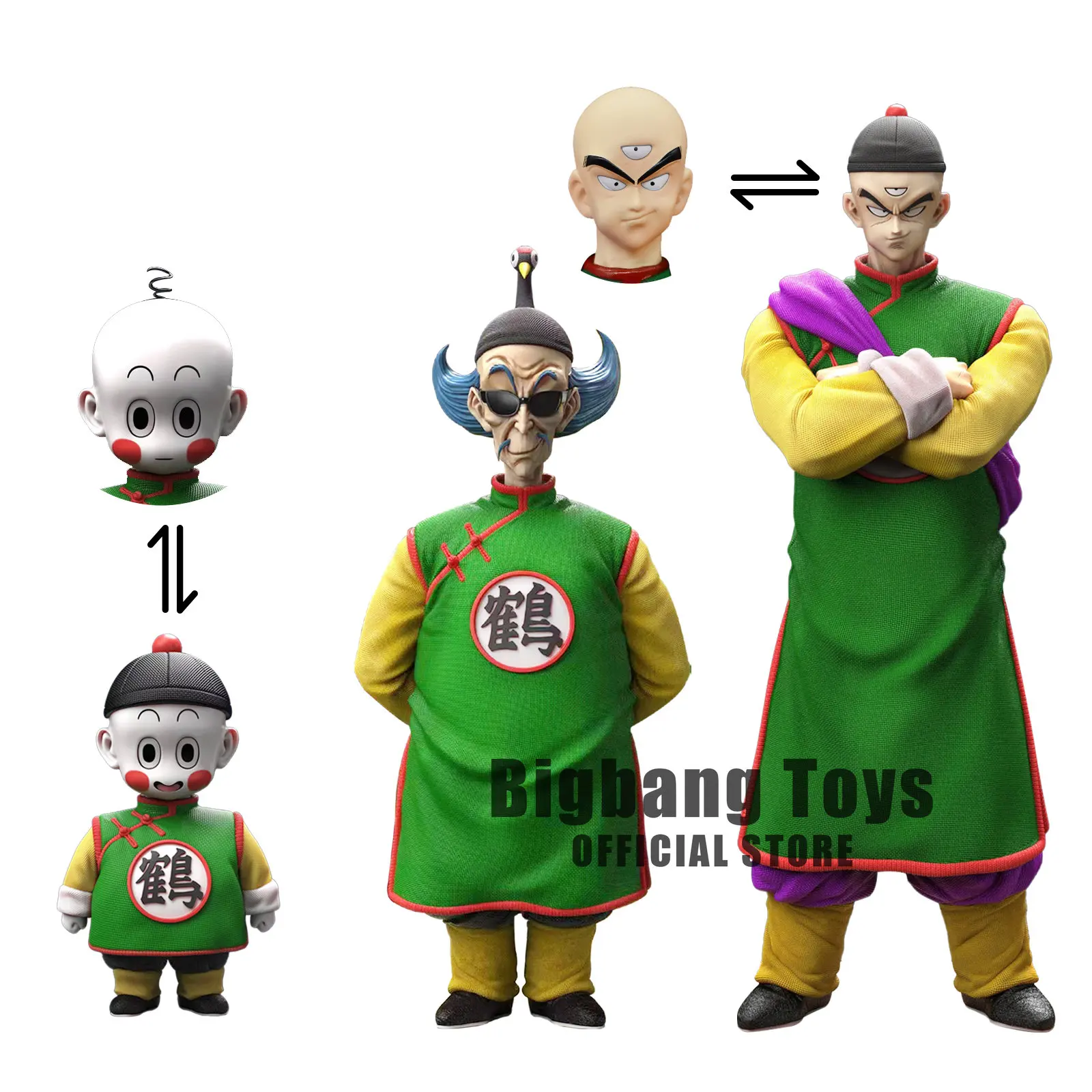 Dragon-Ball-Z-Anime-Figure-Double-headed-School-Tien-Shinhan-Chiaotzu ...