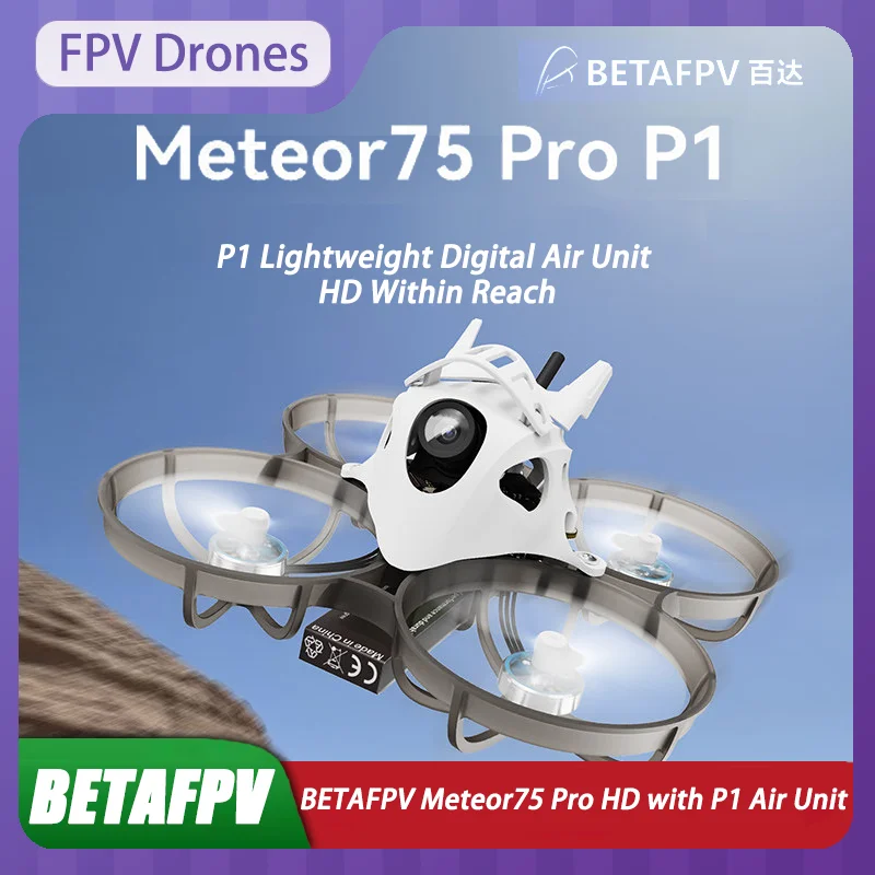 BETAFPV Meteor75 Pro FPVドローン ELRS 2.4Ghz HD VTX P1エアユニット HDデジタル送信機 ブラシ ...