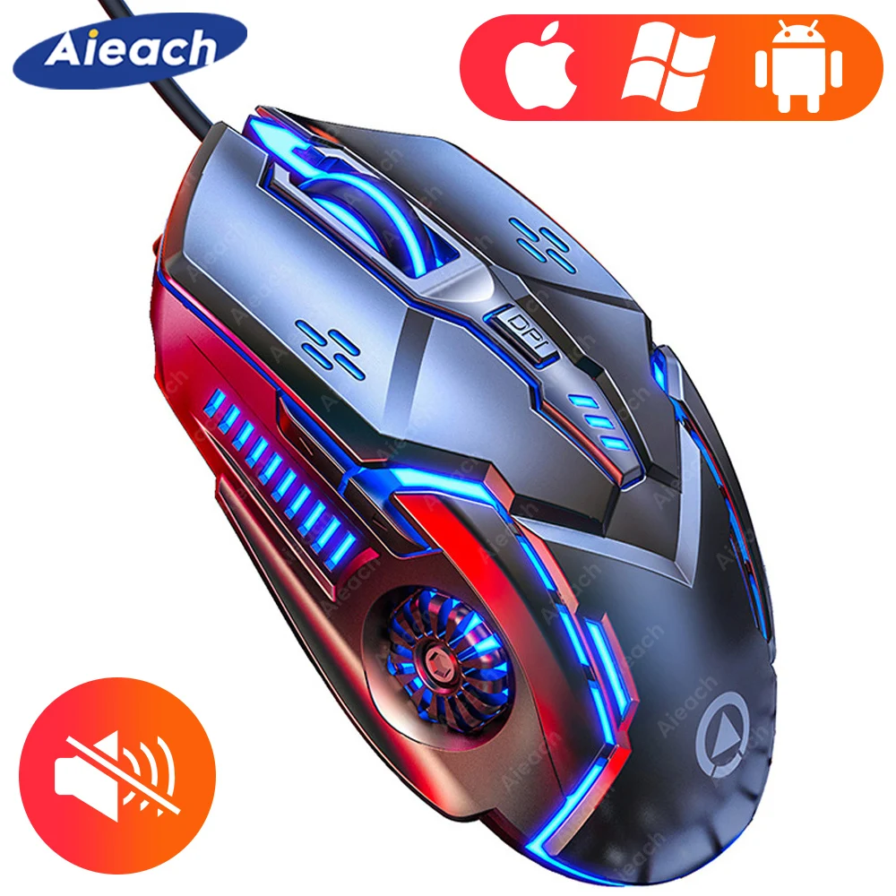 Mechanical-E-Sports-Mouse-For-Computer-PC-Wired-Mouse-Gamer-Six-Keys ...