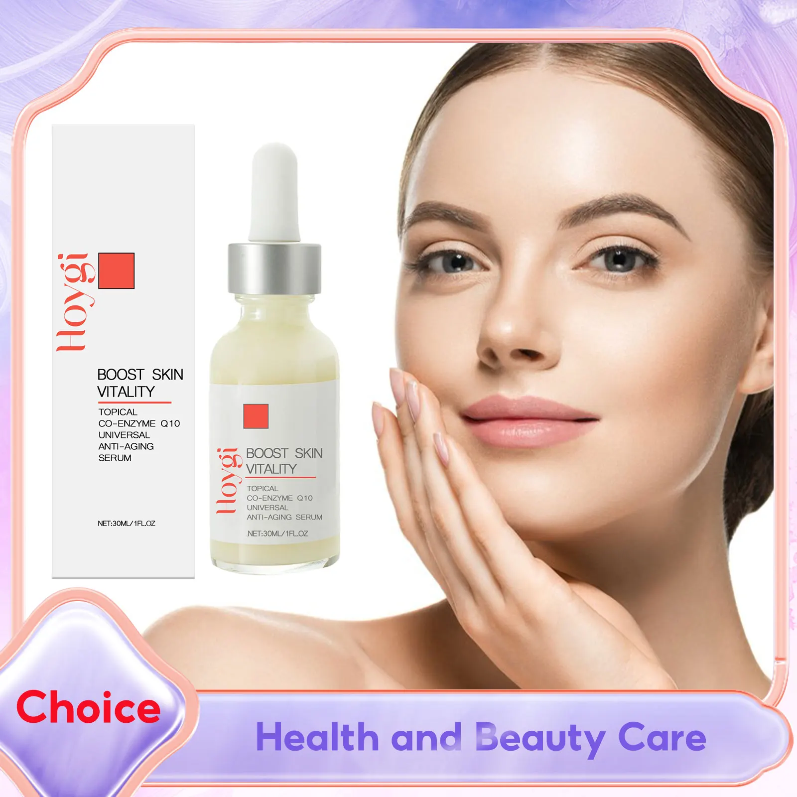 Coenzyme Q10 Face Serum Anti Aging Smooths Neck Wrinkles Fine Lines ...
