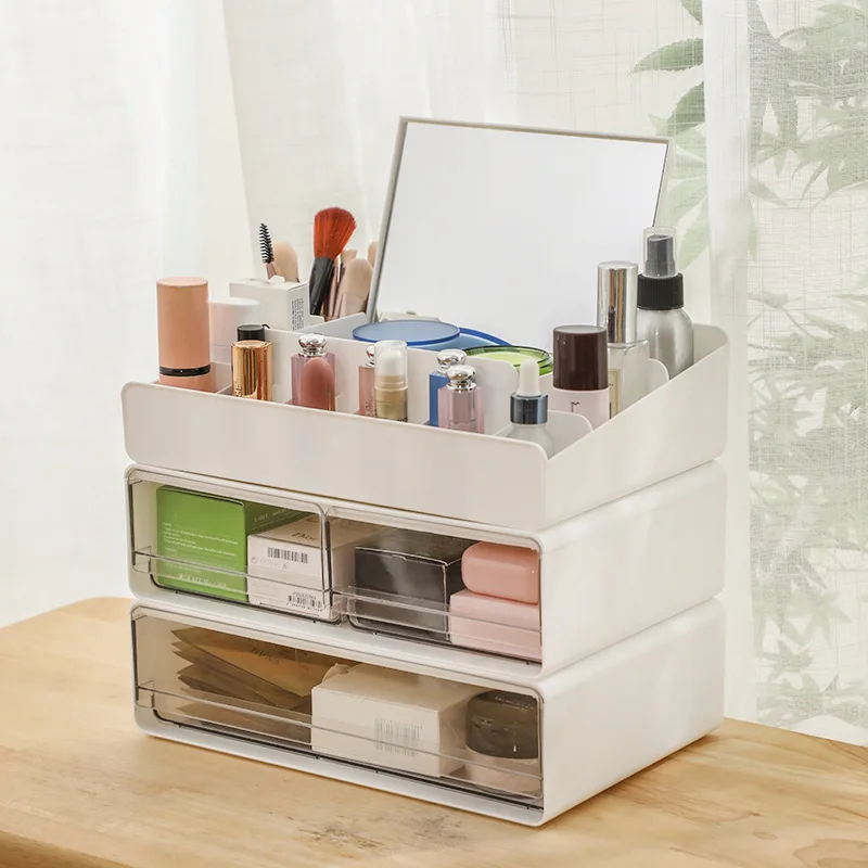 Cosmetic Home Office Storage Box Large Capacity Makeup Drawer Organizer ...
