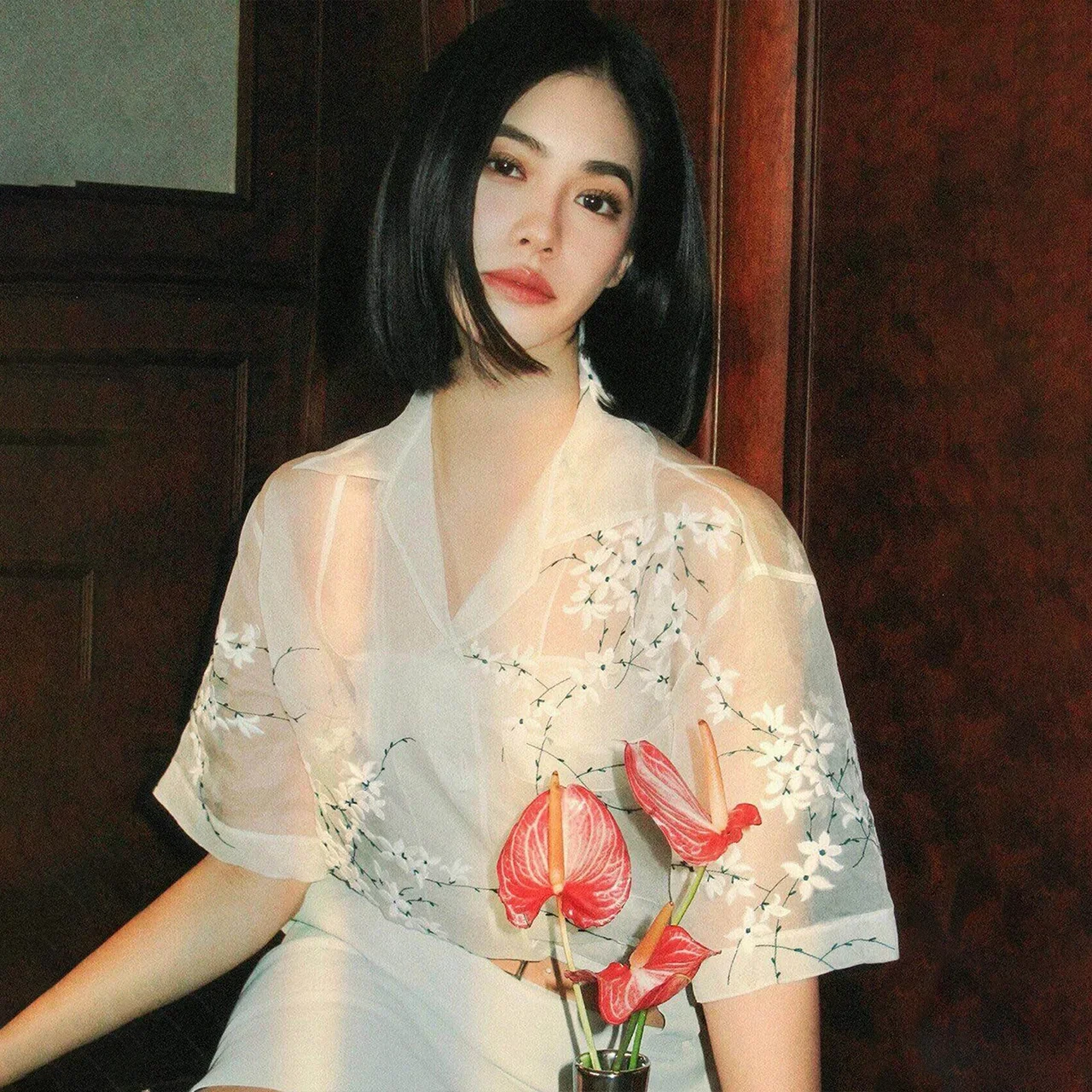 NIGO-Women-s-Spring-And-Summer-Temperament-Elegant-Embroidery-Silk ...