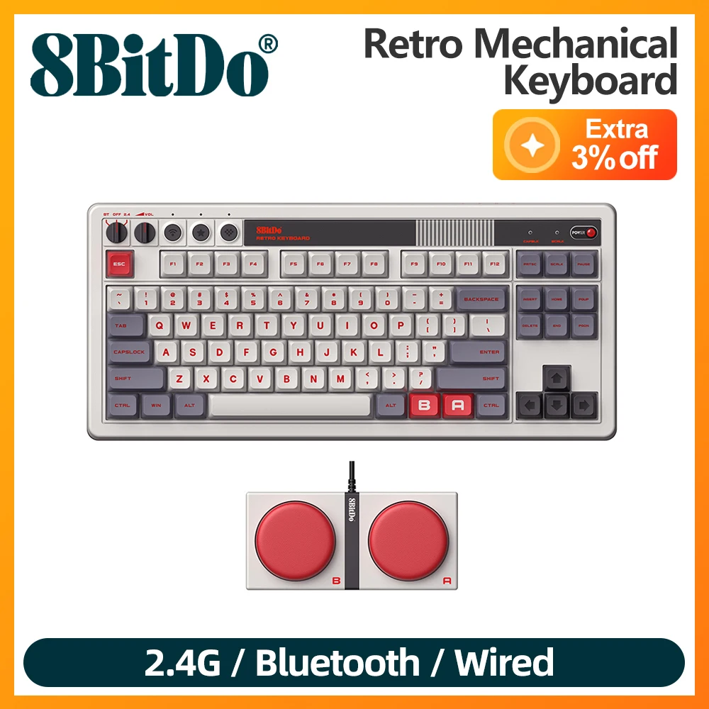 8BitDo-Retro-Mechanical-Keyboard-Bluetooth-Gaming-Keyboard-with-87-Keys ...