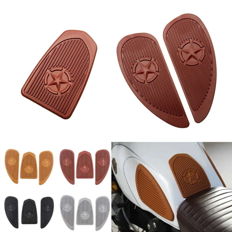 Universal Retro Motorcycle Cafe Racer Gas Tanks Rubber Sticker ...