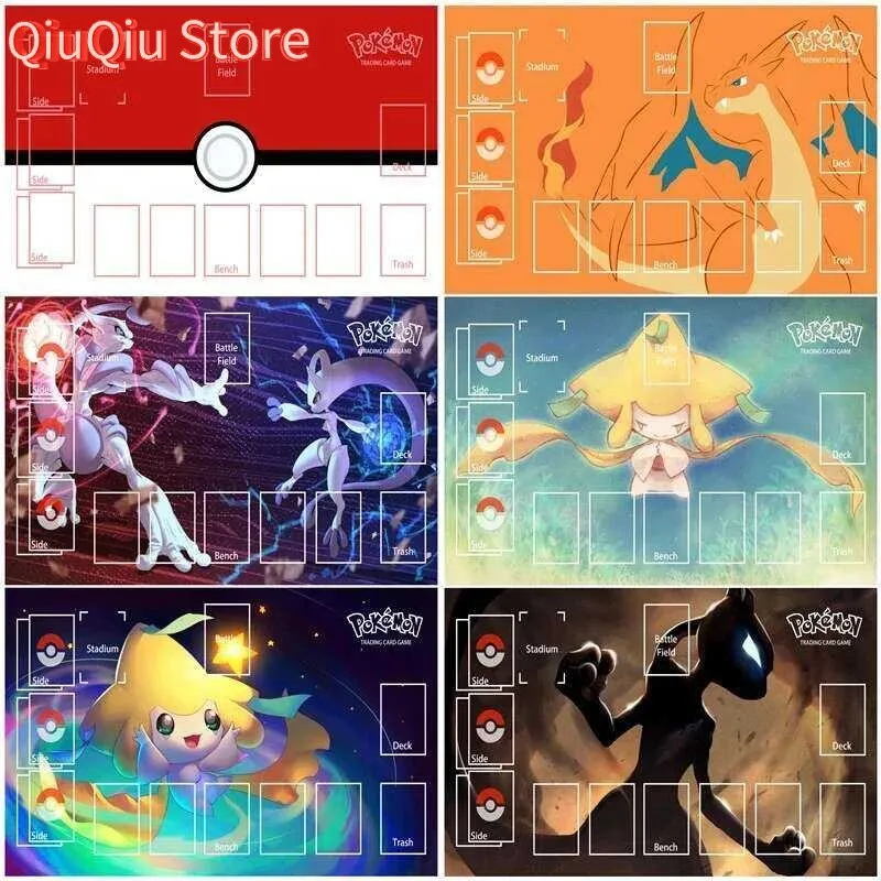 20 Models PTCG Pokemon Dedicated GAME Card Mat Battle Against Pikachu ...