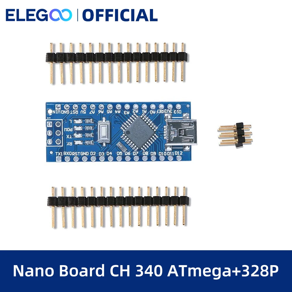 Generic Elegoo Nano Board Ch 340/atmega328p Without Usb Cable Compatible With Arduino Nano V3.0 ...