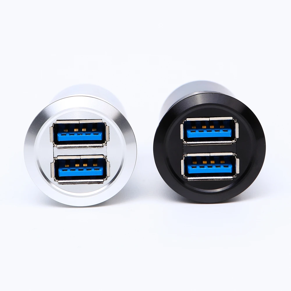 25mm USB connector socket Metal USB Connector/USB Socket 2x USB3.0 ...
