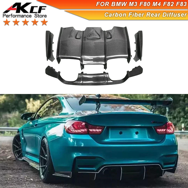 Carbon-Fiber-PSM-Style-F82-Rear-Diffuser-For-BMW-M3-F80-M4-F82-F83 ...