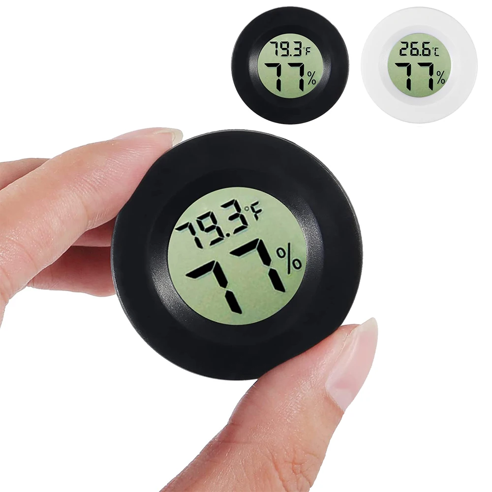 Mini Hygrometer Thermometer Digital LCD Monitor Indoor/Outdoor Humidity ...