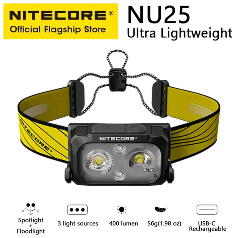 Original-NITECORE-NU25-USB-C-Rechargeable-Headlamp-Built-In-Battery ...