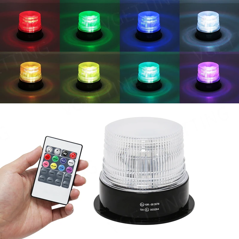 Car-Led-Roof-Strobe-Light-RGB-Warning-Top-Emergency-Traffic-Indication ...