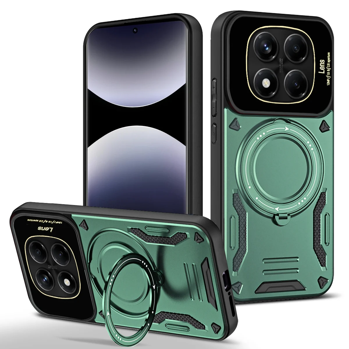 Ring Holder Phone Case For Redmi Note 14 Pro 5G Wireless Charge Case ...