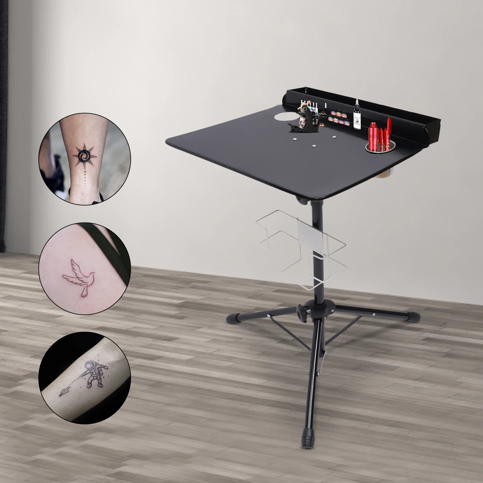 Adjustable-Height-Large-Mobile-Tattoo-Work-Station-Stand-Salon-Beauty ...