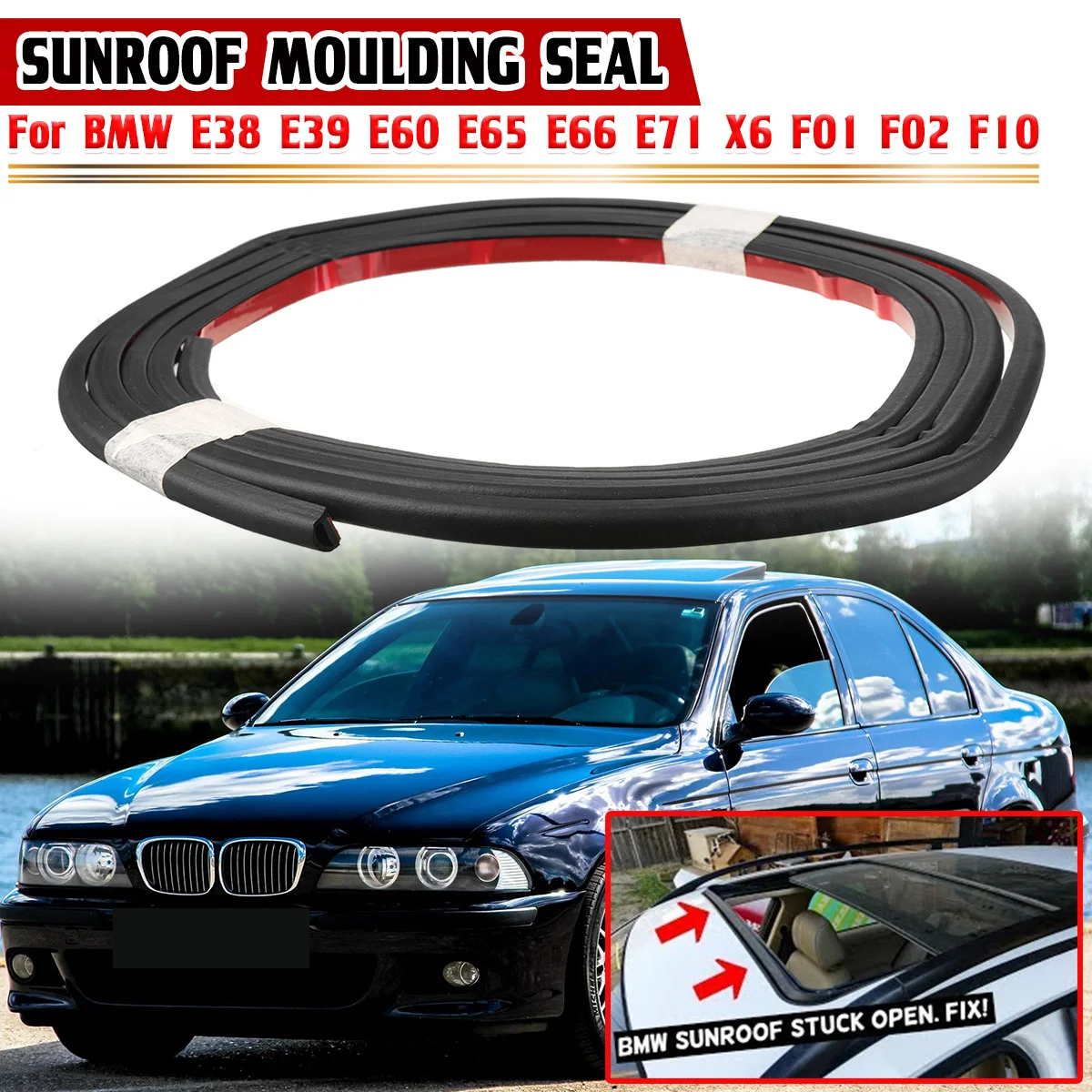 New Car Sunroof Moulding Seal Strips Windshield Rubber Seal Dustproof ...