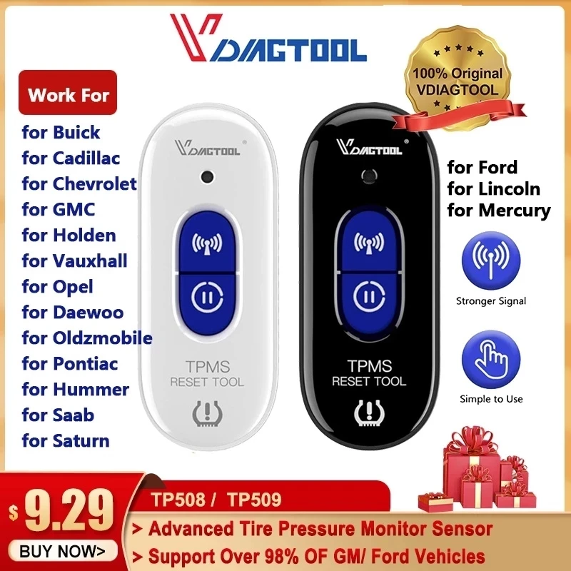 2022 VDIAGTOOL TP508 Tire Pressure Monitor Sensor TPMS Car Diagnostic ...