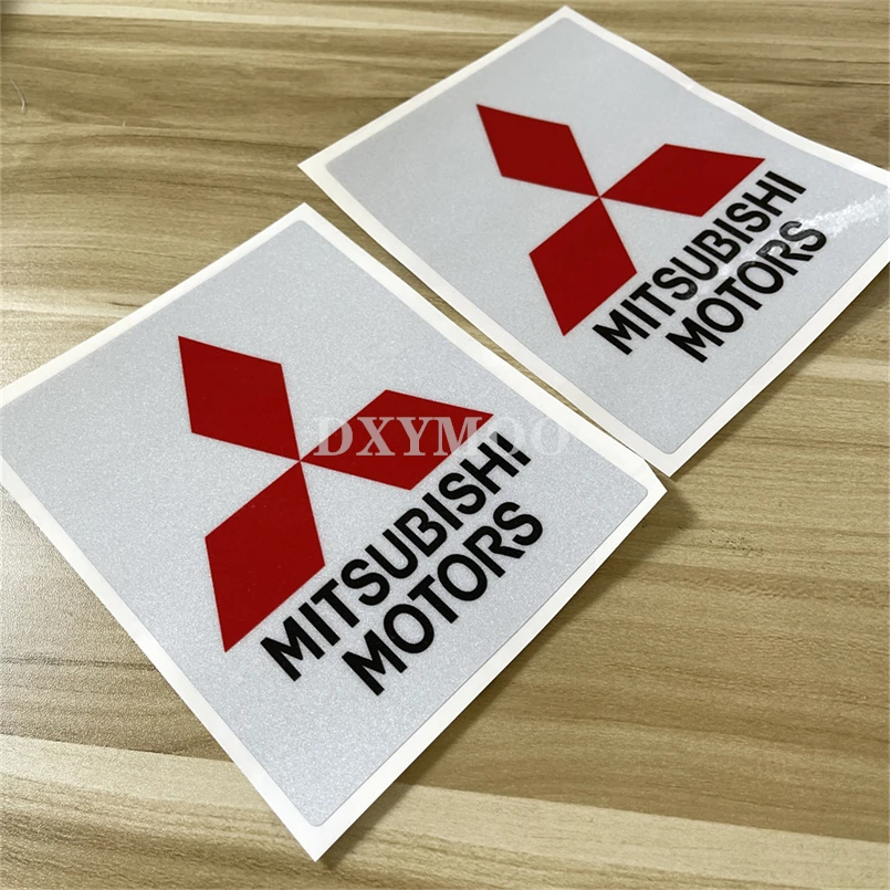 2PCS Car Styling Vinyl Stickers Reflective for Mitsubishi Motors EVO ...